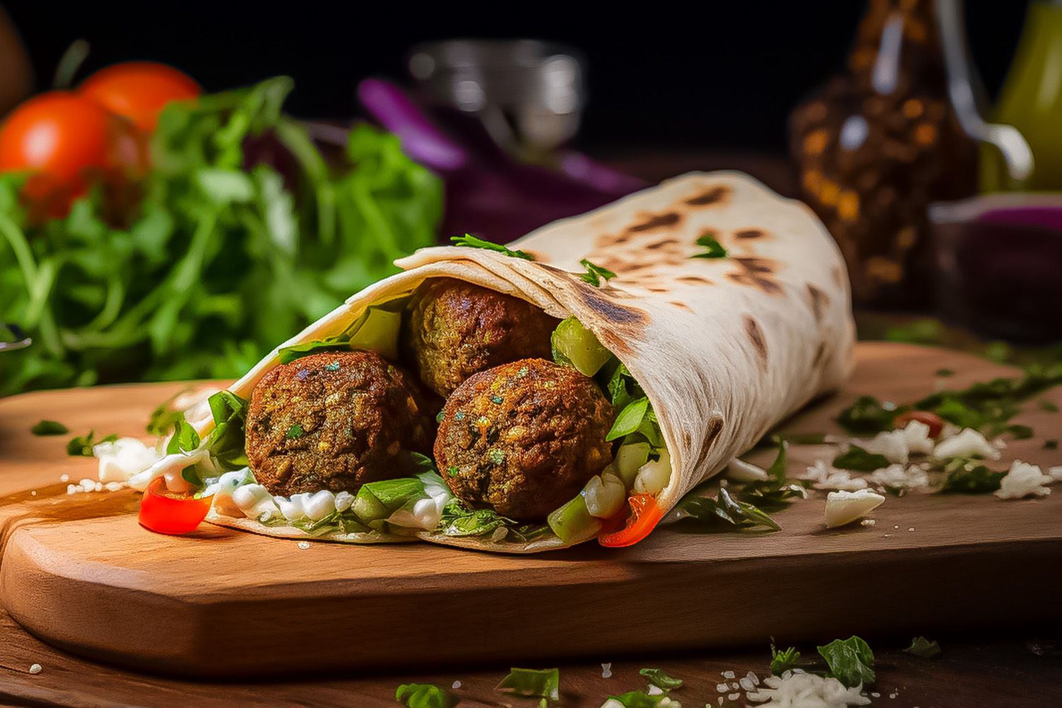 The Falafel Sandwich Wrap